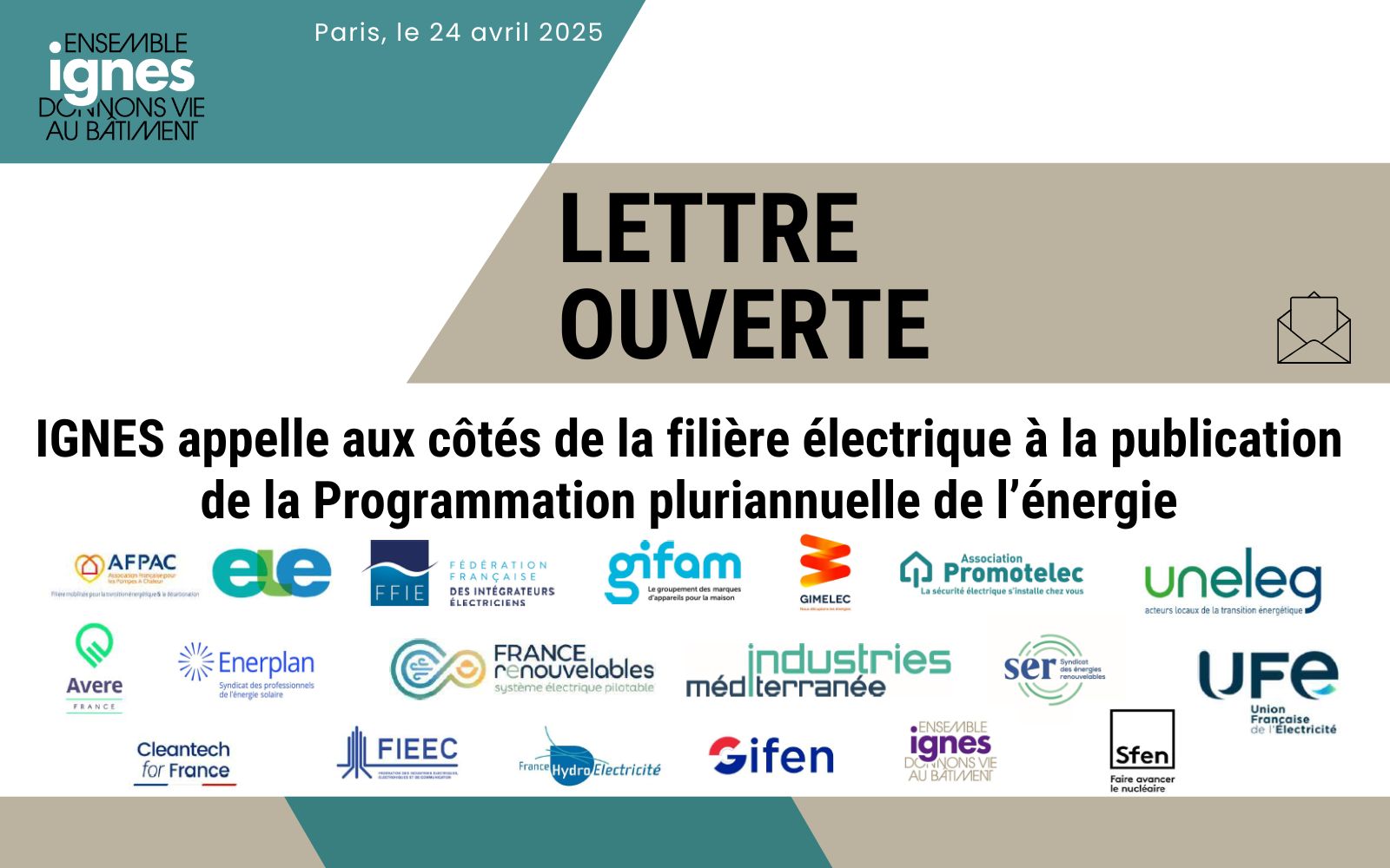 IGNES appelle aux côtés de la filière électrique à la publication de la ...